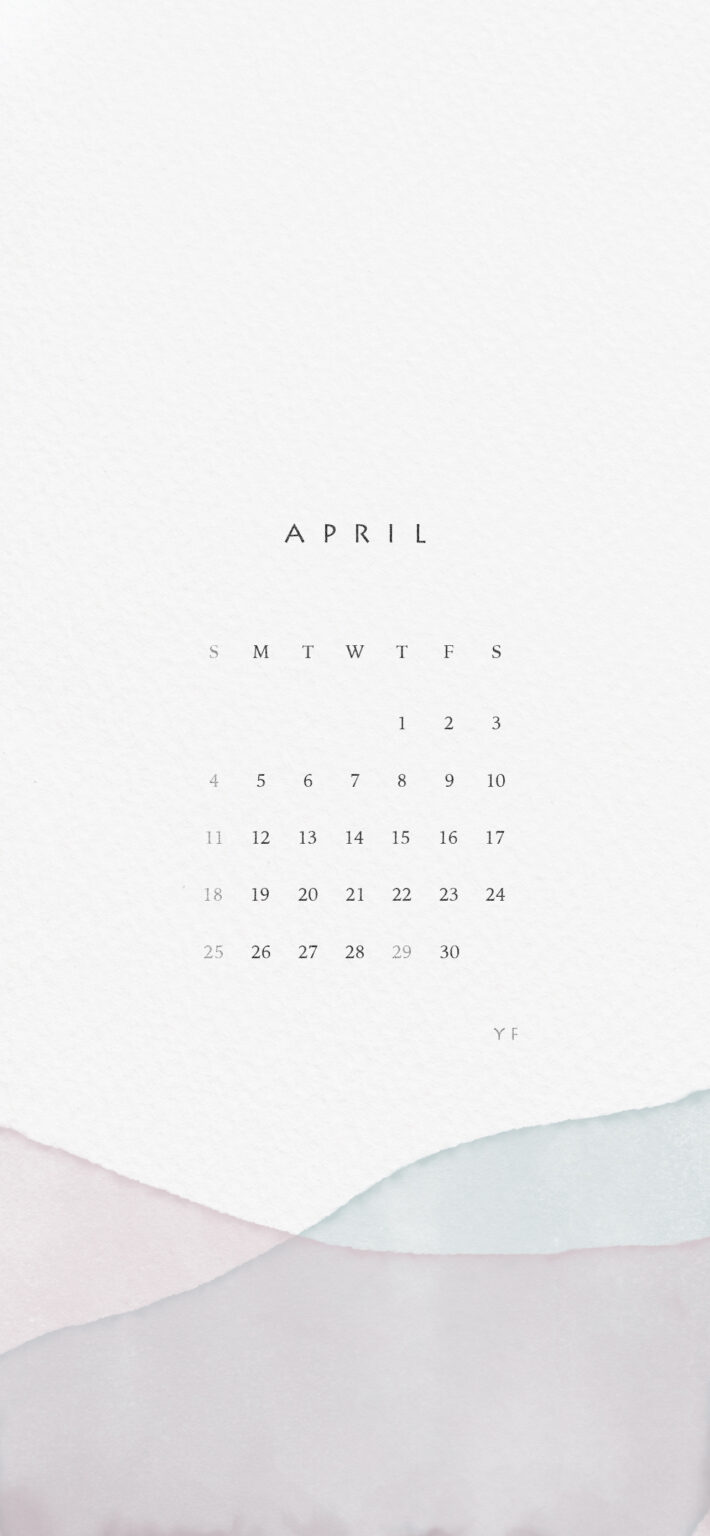 April 2021 Calendar Wallpaper for the iPhone. | DESIGNED by YF